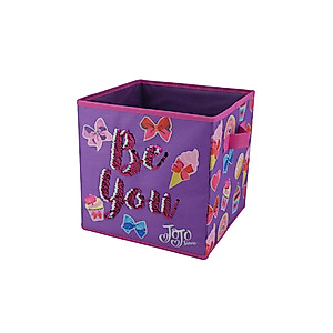 Idea Nuova JoJo Siwa 5 Piece Storage Set Including Collapsible Trunk, 2 Storage Cubes, 1 Sequin Storage Cube and 1 Pop Up Hamper