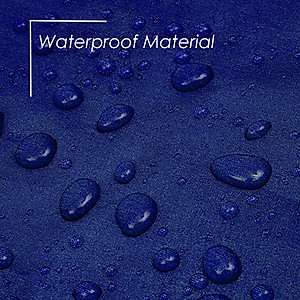 COOSOO Swing Canopy Replacement Top Cover Waterproof UV Block Sun Shade Swing Chair Top Cover for Outdoor Garden Patio 3 Seat Furniture Blue