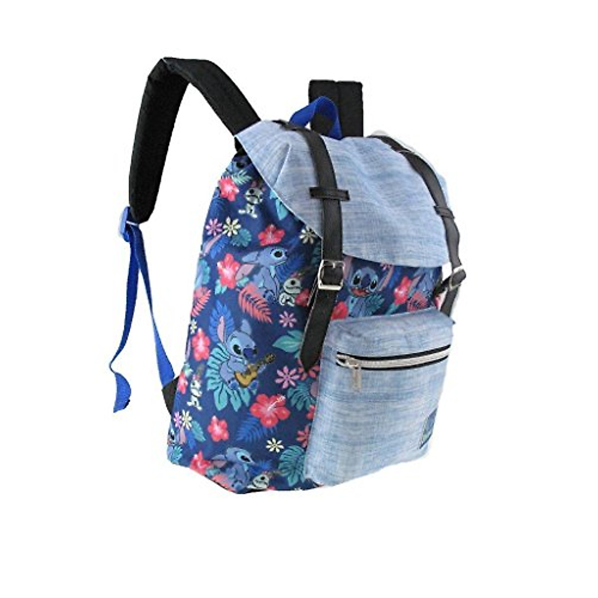 Limited Lilo and Stitch Allover Pattern Preppy Vintage Style 16" School Backpack