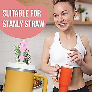 Straw Cover For Stanley, 5 PCS Suitable Silicone Stanley Cup Straw Cover - Variable Colour Stanley Straw Cover - Straw Covers for Reusable Straws - Stanley Cup Accessories - Mix Covers (5 PCS, Mix)