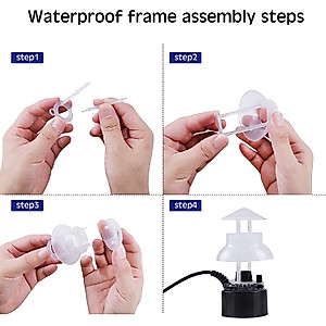 SKRMISDA Mist Maker, 12 LED Mister Forgger with Splash Guard Ultrasonic Fogger Pond Fog Machine Large Capacity of Mist for Holiday