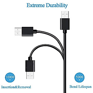 Toniwa 10Ft Micro-USB Charger Cords Cables for Samsung Galaxy Tab A 10.1"2016 SM-T580, Tab A 8.0" SM-T350/290/387, 9.7"SM-T550, 7.0"SM-T280; Tab E 9.6" 8.0"; Tab S, S2, 3, 4 Tablet Charging Cable 2Pcs