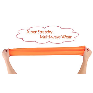 AGITATESAND Orange Socks Over Knee Stretchy Thigh High Opaque Stockings Halloween Party Costume Cosplay Knee-High Socks For Women…