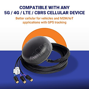 Poynting Puck-4 3-in-1 Transportation & M2M/IOT Antenna | 5G | 4G LTE | 2X2 MIMO | GPS/GLONASS | 617-4200 MHz