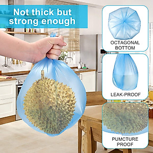 150 Counts Small Trash Bags, Garbage Bags 4 Gallon, 5 Liter Trash Can Liners , Bathroom trash bags wastebasket for bathroom home office , Thick 0.6 MIL /Capacity 4 Gal/5 Rolls, Colored