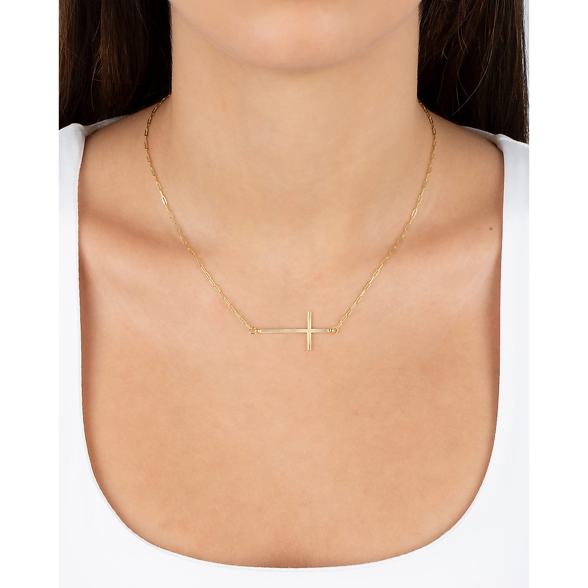 Jewelry Atelier Gold Filled Pendant Necklace Collection - 14K Yellow Gold Filled Pendant Necklace with Solid Clip Chain for Women (Different Sizes and Styles with Extension/Adjustable Chain)