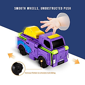 Anti-Reverse Car Toy Set, 2022 New Reverse Car Toy Set, Transforming Toys Car, Children's Creative Mini Transforming Car, 2-in-1 Flip Transformation Cars Toys Convert Two Forms in 3 Seconds (B)