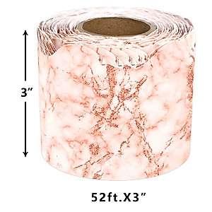 Orange Bulletin Board Borders Marble Scalloped Border Trim 52 Feet for Classroom School Party Decoration