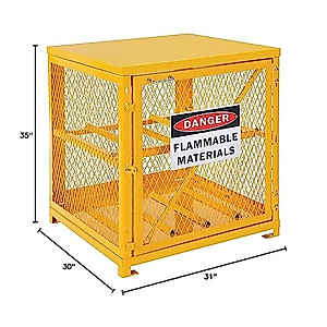 Global Industrial Storage Cabinet Single Door Horizontal, 4 Cylinder Capacity