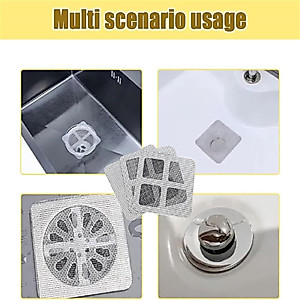 Generic 2024 Upgraded Disposable Hair Drain Stickers,Multifunctional Disposable Shower Drain Hair Catcher Mesh Stickers,Drain Cover Hair Catcher for Bathroom Laundry Bathtub Kitchen (4inch,30pcs)