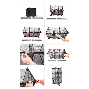 Generic Herb Drying Rack, 3 Layer Mesh Drying Rack Food Net for Outdoors Flat Drying Rack Portable Multifunction Laundry Rack Net for Drying Seeds Fish Vegetables Fruit Food or Clothes