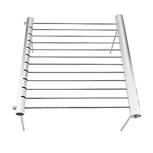 TOPINCN Folding Campfire Grill Grate, Portable Compact Camping Grill Stainless Steel Folding BBQ Tube Outdoor Backpackers for Picnic Garden Cooking 30.7x27.5x21.2cm