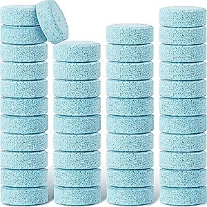 Blulu 60 Pieces Car Windshield Glass Concentrated Washer Tablets Windshield Washer Fluid Solid Car Effervescent Tablets Glass Solid Wiper Cleaning Tablets for Car Kitchen Window