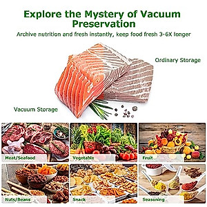 Vacuum Sealer Bags for Food Saver Vacuum Sealer Bags Rolls 6 x 16, 6 x 16, 11 x 16 3 Pack Vacuum Seal Bags for Food Fit Food Saver Vacuum Sealer Sous Vide Bags Seal a Meal Bags