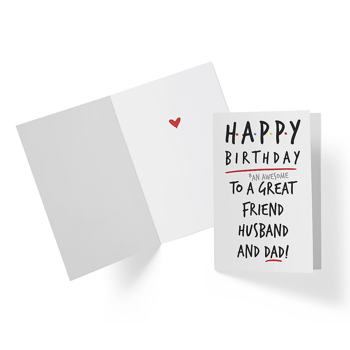 Karto Sweet and Funny Birthday Card For Husband, Large 5.5 x 8.5 Greeting Card, Birthday Cards For Husband, Birthday Card For Husband From Wife Friend Husband Dad