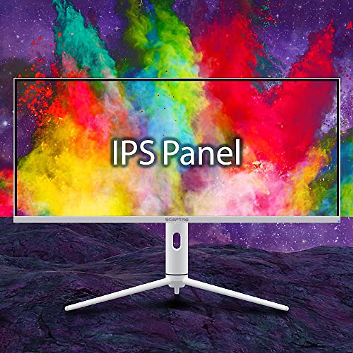Sceptre IPS 34" White UltraWide Monitor 3440 x 1440p HDR400 1ms up to 144Hz 95% DCI-P3 PIP PBP DisplayPort HDMI USB-C Height Adjustable (E345B-QUN168W)
