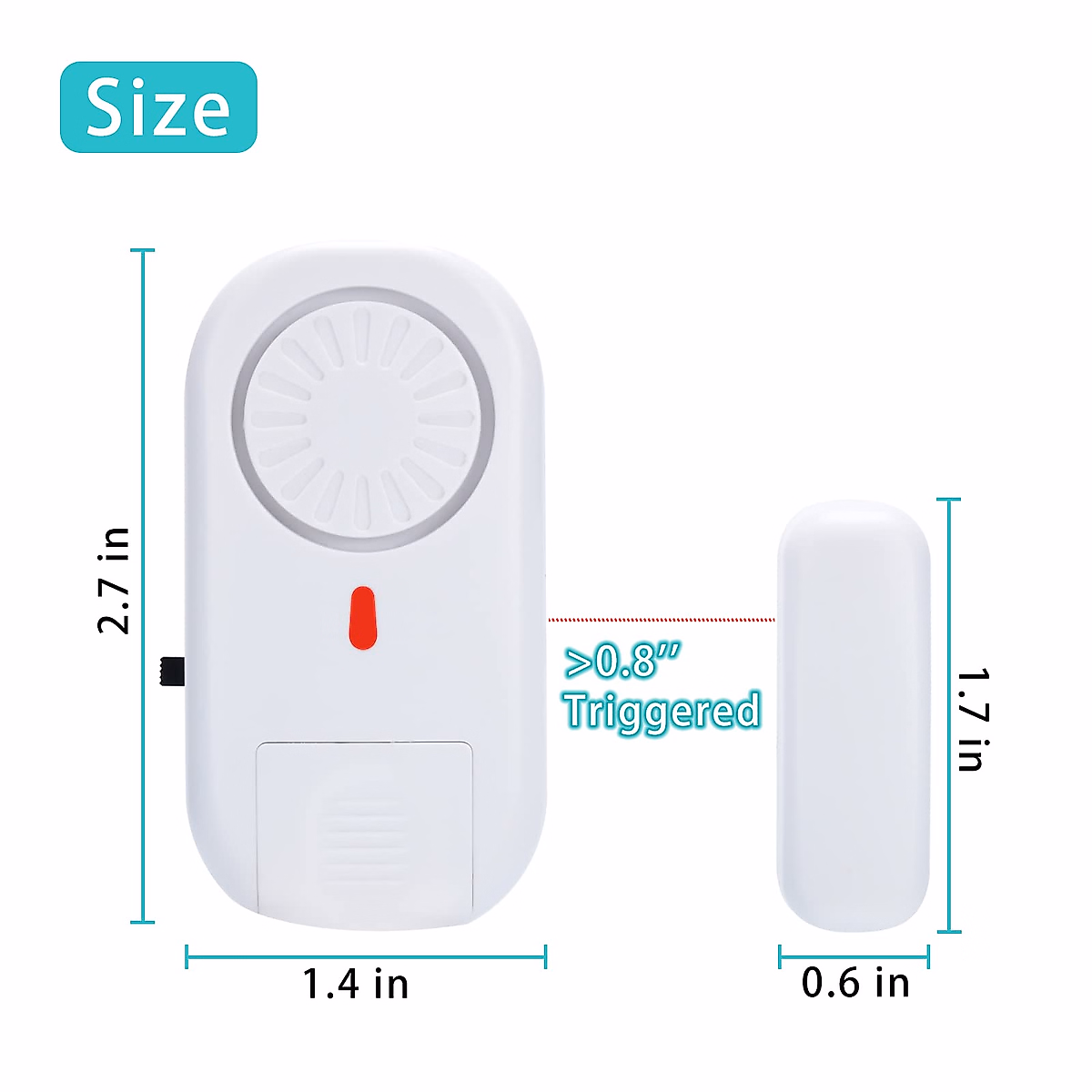 Freezer Door Alarm, Briidea Refrigerator Door Alarm When Left Open, with 60/120/180 Seconds Delay Alert, Remind You Close Your Fridge Door, Avoid Food Waste