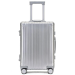 Sindermore 20 inch Aluminum Carry on Luggage (Silver, Carry on Plus 20 inch)