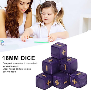 Syrisora 20Pcs 16mm Dice Set Math Calculation Minus Sign Plus Toys for Kids Classroom Teaching Supplies()