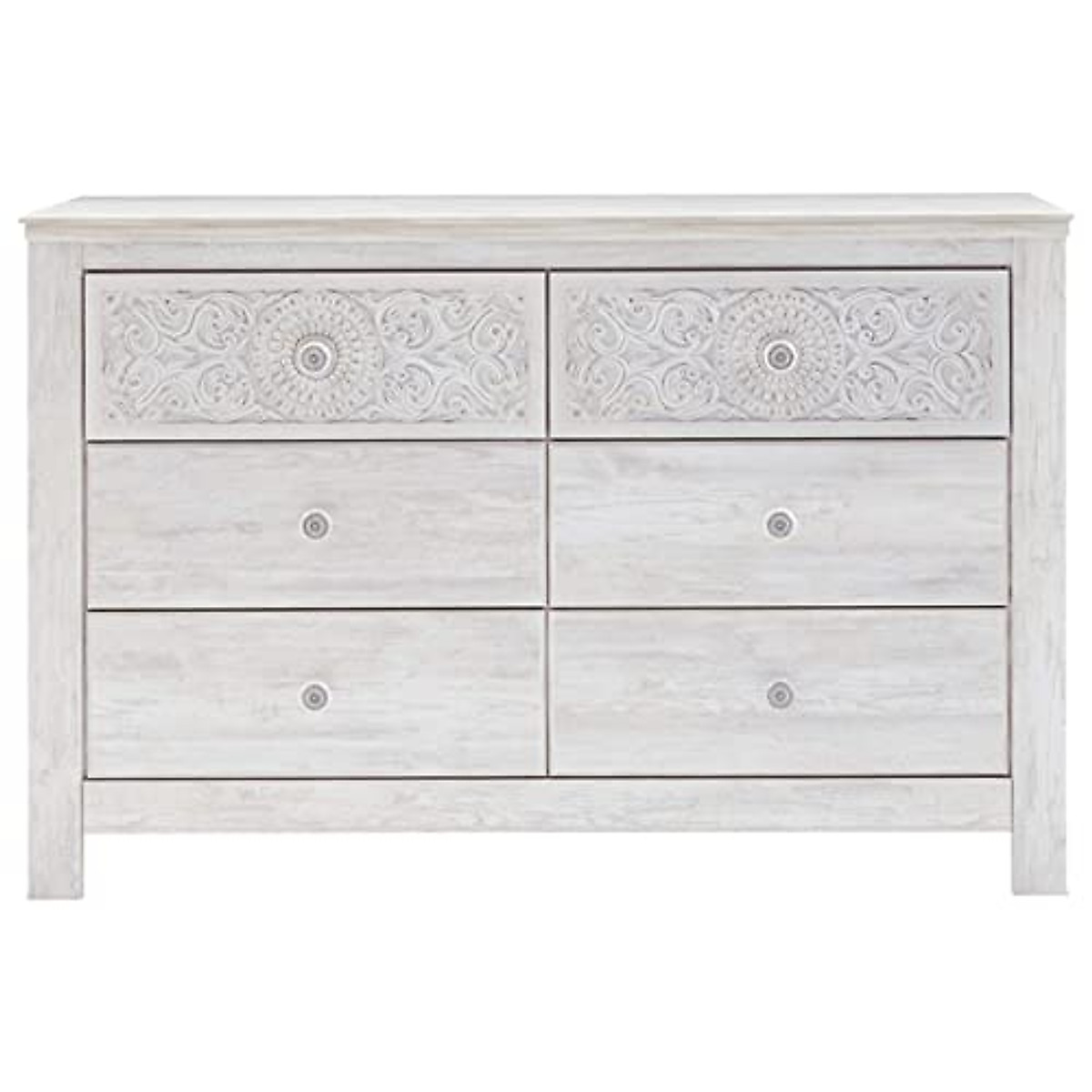 Signature Design by Ashley Paxberry Boho 6 Drawer Dresser, Whitewash