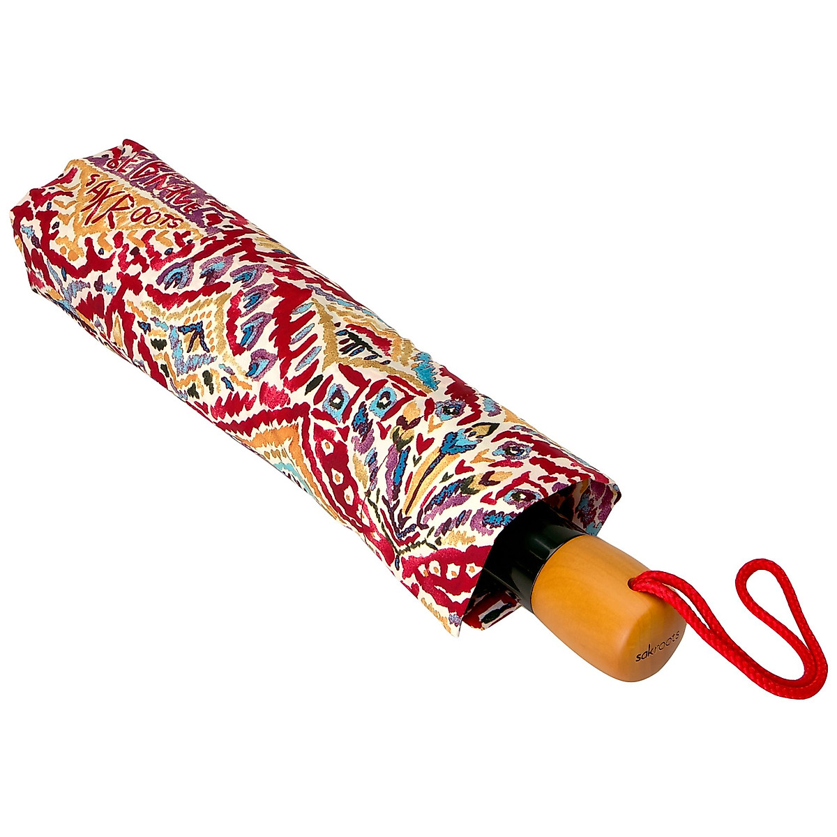 Sakroots Aritst Circle Boxed Umbrella, Sweet Red Brave Beauti