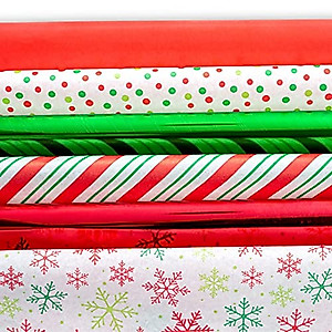 100 Sheets Christmas Tissue Paper for Gift Bags-Bulk Christmas Wrapping Paper- Holiday Tissue Paper -Snowflake Shiny Metallic with Bright Bulbs 20"X20" inch Gift Wrapping Holiday Tissue Paper Sheets