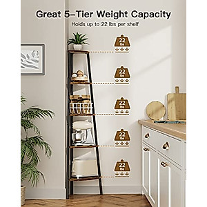 Pipishell Coat Rack and 5 Tier Corner Shelf for Home Office