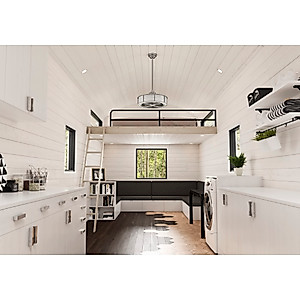 Hunter Tunley Indoor Ceiling Fan with LED Light and Wall Control, 12", Brushed Nickel