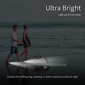 Vergissm Rechargeable Headlights for Croc, 2 PCs LED Lights for Croc, Waterproof Hands Free Flashlights for Kids Adults, Novelty Shoe Lights for Camping, Dog Walking (Black)