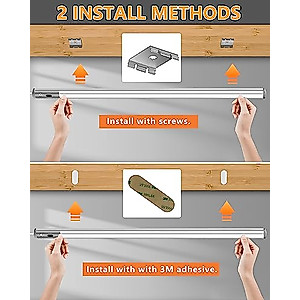Under Counter Lights for Kitchen, Plug in Under Cabinet Light with Memory Function, LED Closet Light with 3 Colors 2800/4000/6500k, Super Slim Stepless Dimmable Workbench Light (16 Inches)