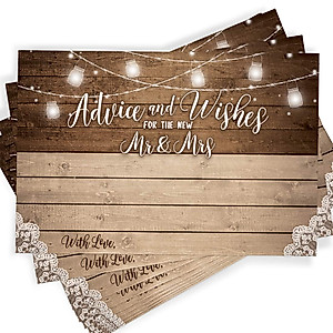 Printed Party Bridal Shower Game Set – 5 Fun Games and Activities for 50 Guests, Includes Bingo, Trivia, Guess How Many, and Advice Cards, Rustic Country Wedding Shower Games