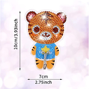 Wall Hooks for Hanging Heavy Duty 20lb Self Adhesive Hooks 6 Pack Creative Hooks Seamless Keys Bathroom Shower Outdoor Kitchen Door Home Improvement Sticky Hook (Animal)