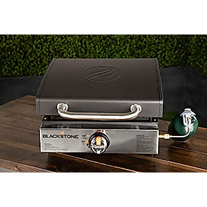 Blackstone 1814 Stainless Steel Propane Gas Portable, 12, 000 BTUs, 17 Inch, Black & 17 inch Griddle Cover and Carry Bag Water Resistant 600D Polyester Heavy Duty Flat top 17'' Gas Grill Cover