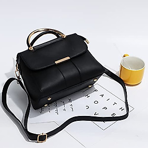 KUANG! Fashion Handbags Purses for Women Top Handle Satchel PU Leather Shoulder Bags Small Tote Bag