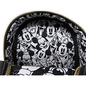 Loungefly Disney The Fab 5 Mickey Minnie Allover Print Double Strap Shoulder Bag Purse