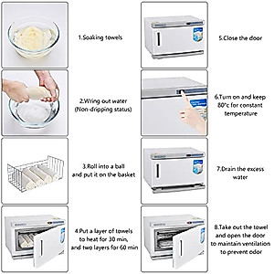 BYOOTIQUE Hot Towel Warmer Cabinet, 16L Hot Heat Towel Warmer, 2in1 Professional Fast Heating Portable Towel Warmer for Facial Spa, Massage, Hair Salon, Barber Shop, Estheticians, Beauty Salon, White