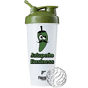 Forza Sports Blender Bottle x Classic 28 oz. Shaker - Jalapeno Business - White