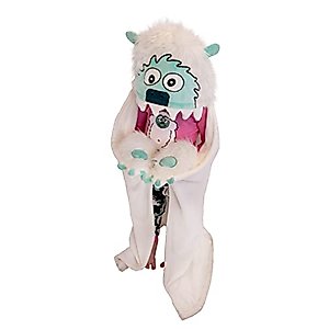 Lazy One Wearable Hooded Blanket for Kids, Animal Hooded Blanket (Yeti)