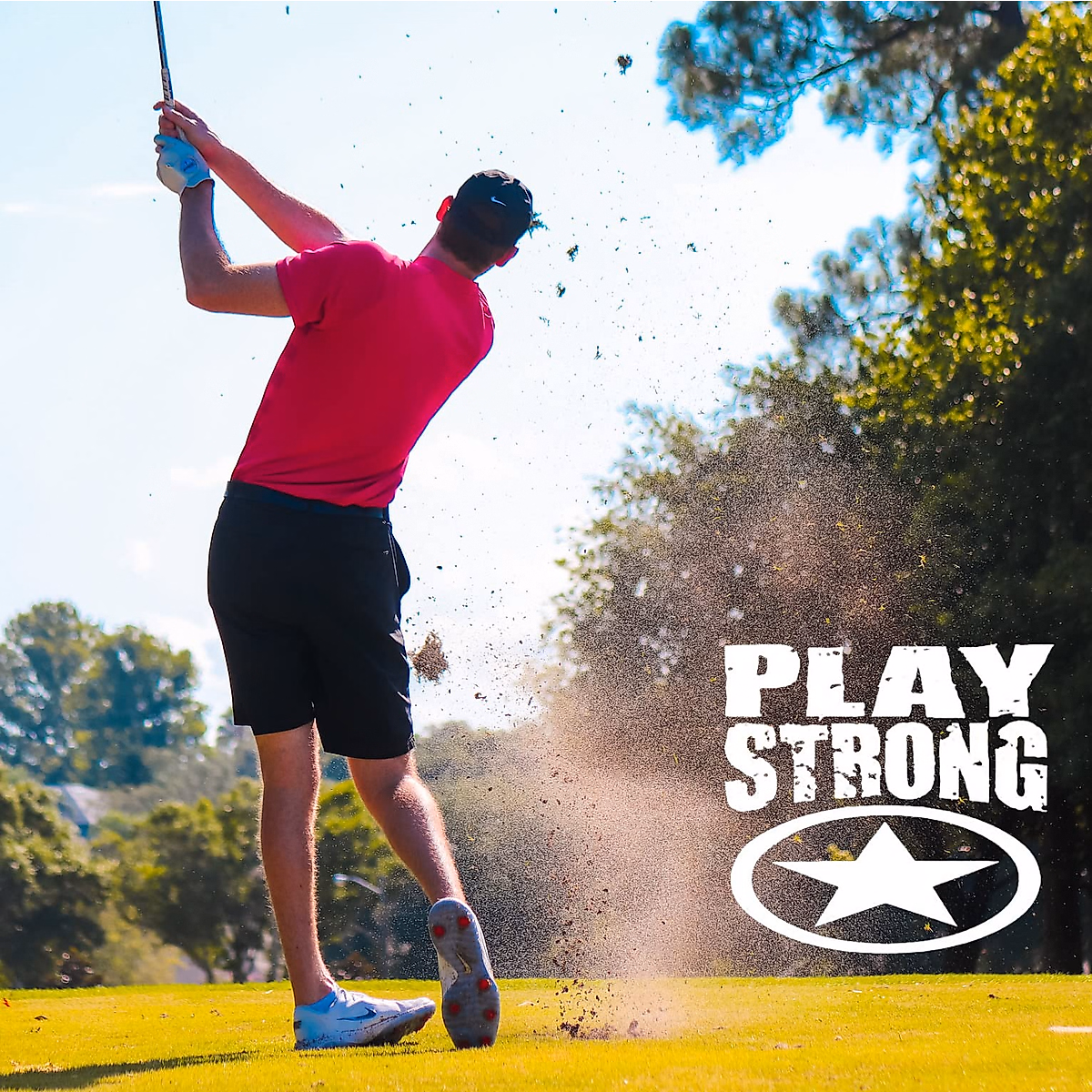 Play Strong Golf Beast Birthday Card 1-Pack (5x7) Golf Sports Birthday Cards Greeting Cards - Awesome for Golfers, Coaches and Fans Birthdays, Gifts and Parties!