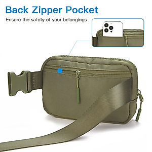 Telena Belt Bag for Women Men Fashionable Crossbody Fanny Pack for Women Waist Bag with Adjustable Strap Green