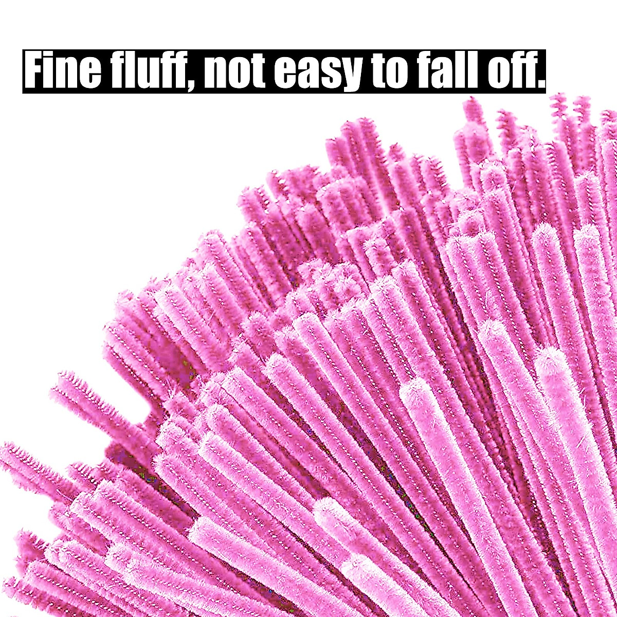 100Pcs Pink Pipe Cleaners，30cmX6mm Pipe Cleaners Craft Chenille Stems for DIY Art Creative Crafts (Pink100)