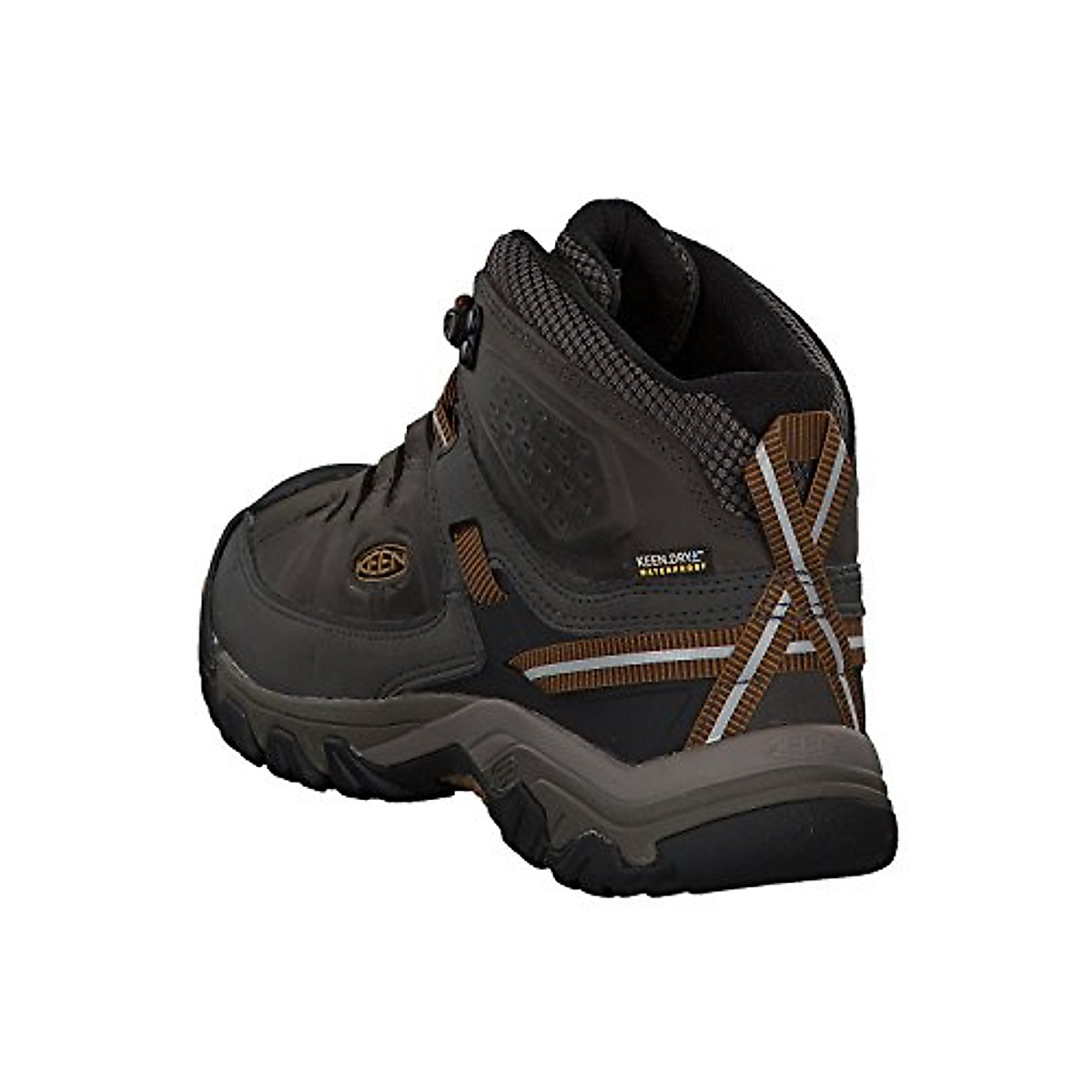 KEEN Men's Targhee 3 Mid Height Waterproof Hiking Boots, Black Olive/Golden Brown, 11.5
