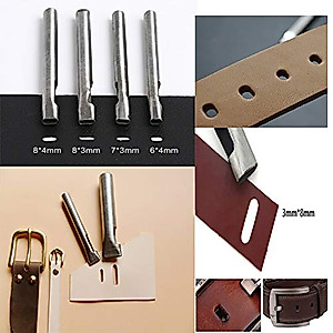 Dorhui 372 Pieces Leather Crafting Tools,Leather Tools Leather Working Tools and Supplies, Leather Craft Stamping Tool, Prong Punch, Hole Hollow Punch, Matting Cut for DIY Leather Artworks