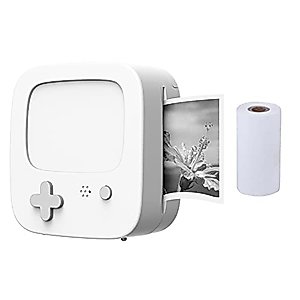 BISOFICE Mini Pocket Photo Printer Portable Thermal Printing Machine 203DPI Wireless BT Connection for Picture Lable DIY Handcraft Instant Printer Sticker Study Work Office Compatible with Android iOS