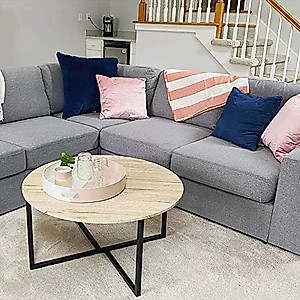 Round Coffee Table Kitchen Dining Table Modern Leisure Tea Table Office Conference Pedestal Desk Computer Study Desk White/Black