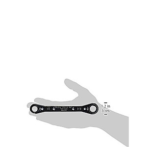 Klein Tools 68202 Ratcheting Box Wrench 1/2-Inch x 9/16-Inch with Reverse Ratcheting and Chrome Plated Finish