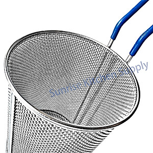 Sunrise Kitchen Supply Stainless Steel Pasta Boil Basket (2, 5" D x 9" H)