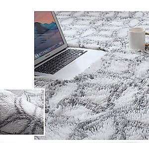Scceatti Rugs for Bedroom 5x1.5 Feet Washable Fluffy Thick Bedroom Rug Rugs Big Bohemian Kitchen Rug Modern Rug Shaggy Home Area Mat Plush Floor Rugs Room Carpet for Bedroom Living Room Decor,White