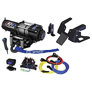 KFI A3000 3000lb Winch & 101275 Winch Mount kit Compatible/Replacement for 2016-2021 Yamaha Grizzly 700 4x4