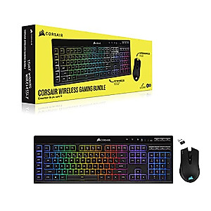 CORSAIR WIRELESS Gaming Bundle - K57 RGB WIRELESS Gaming Keyboard - HARPOON RGB WIRELESS Gaming Mouse - Hyper-Fast SLIPSTREAM WIRELESS Technology